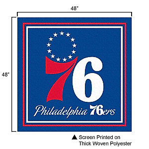WinCraft Philadelphia 76ers Logo Tablecloth and Square Table Cover Overlay