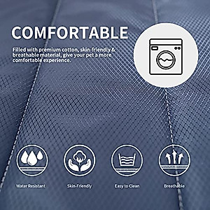 WELLYELO 51x36In XL Outdoor Dog Bed Mat Dog Crate Pad Portable Dog Crate Mats Washable Dog Beds for Extra Large Dogs Kennel Pads Sleeping Mattress (51x36, Blue)