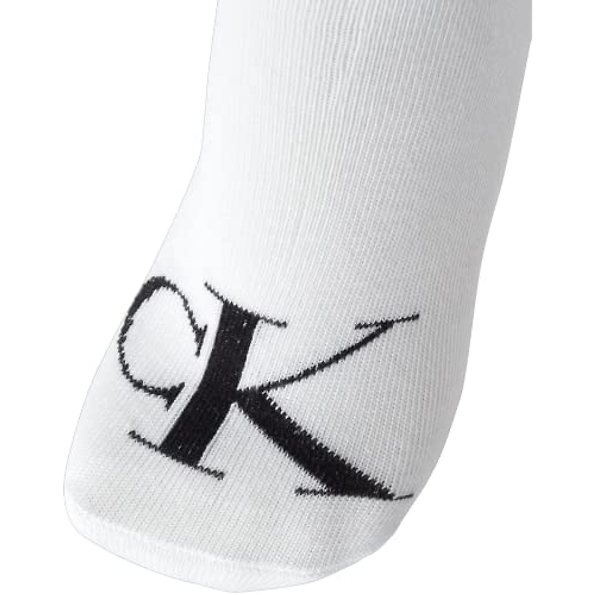Calvin Klein Women’s Socks – Cushion No Show Socks (6 Pack), Size 4-10, White Monogram