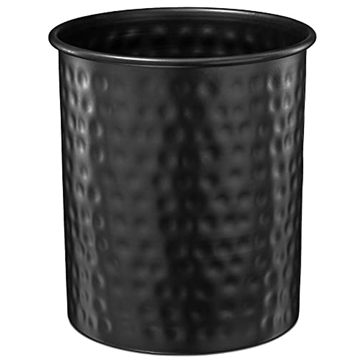 Monarch Abode Kitchen Utensil Holder, Hand Hammered Caddy, Kitchen Organization for Utensils, Crock for Cooking Utensils, Black, Large, 19177