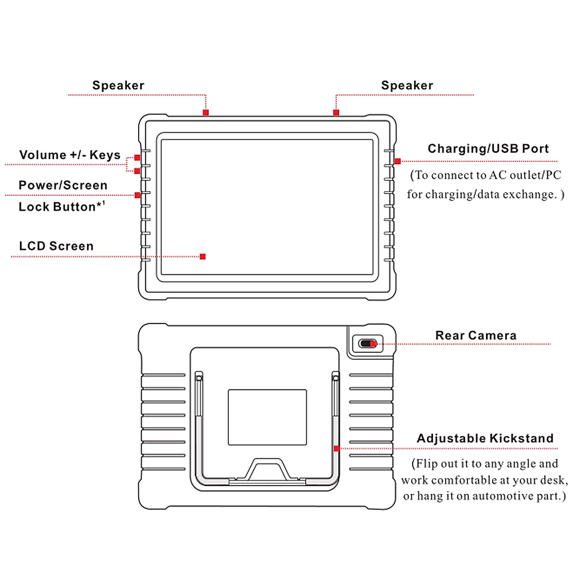 Launch Tech US Version X-431 Torque III Professional Automotive Code Assist Scan Tools, OBD2 Scanner 10.1”inch touch screen Full System Car Diagnostic Scan Tool, Free Update (301190720)