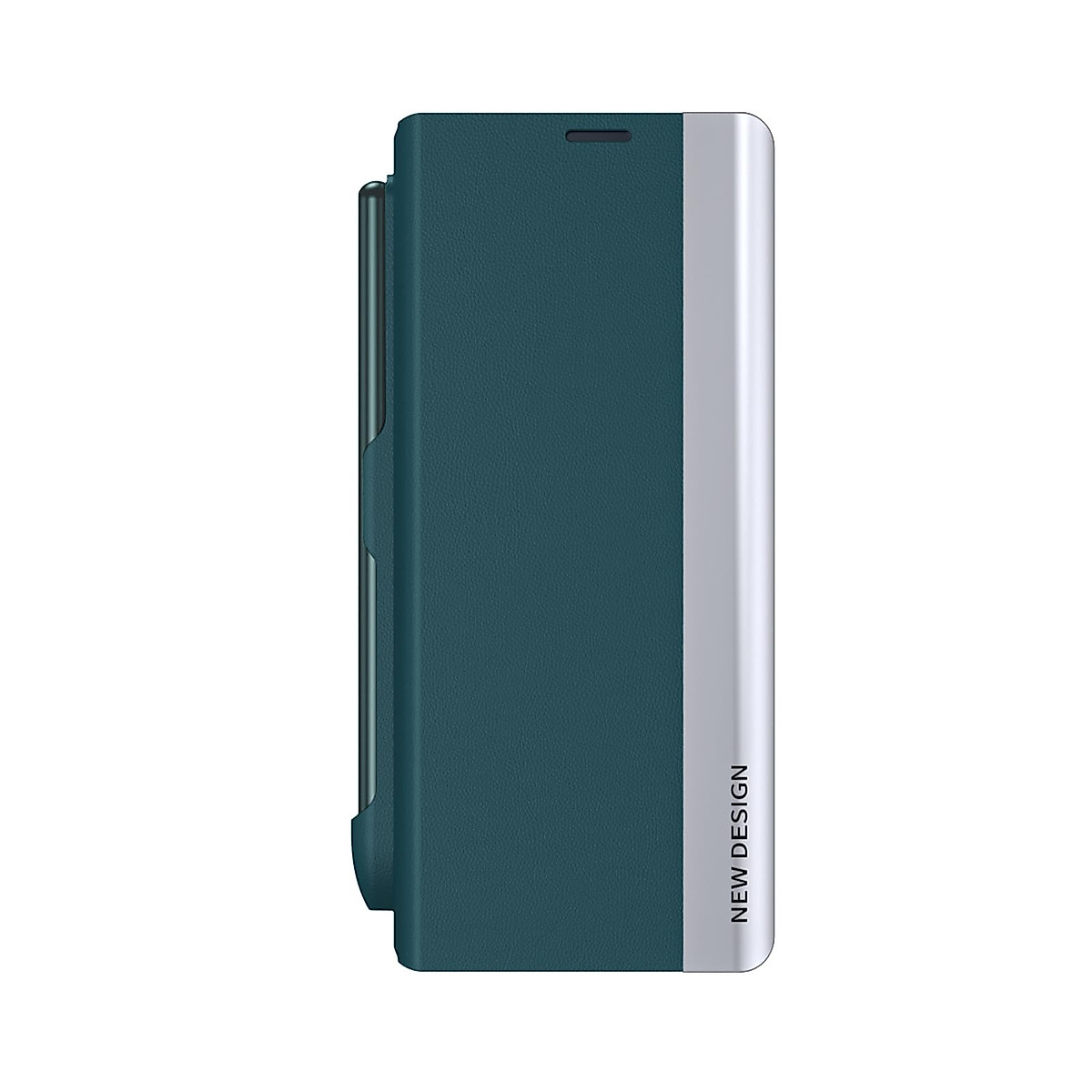 Ephoou Compatible with Samsung Galaxy Z Fold 5 Phone Case with S Pen Slot and S Pen Replacement, Full Body Protective Cover Flip PU Leather [Kickstand Feature] for Samsung Galaxy Z Fold5 QHCX-Green