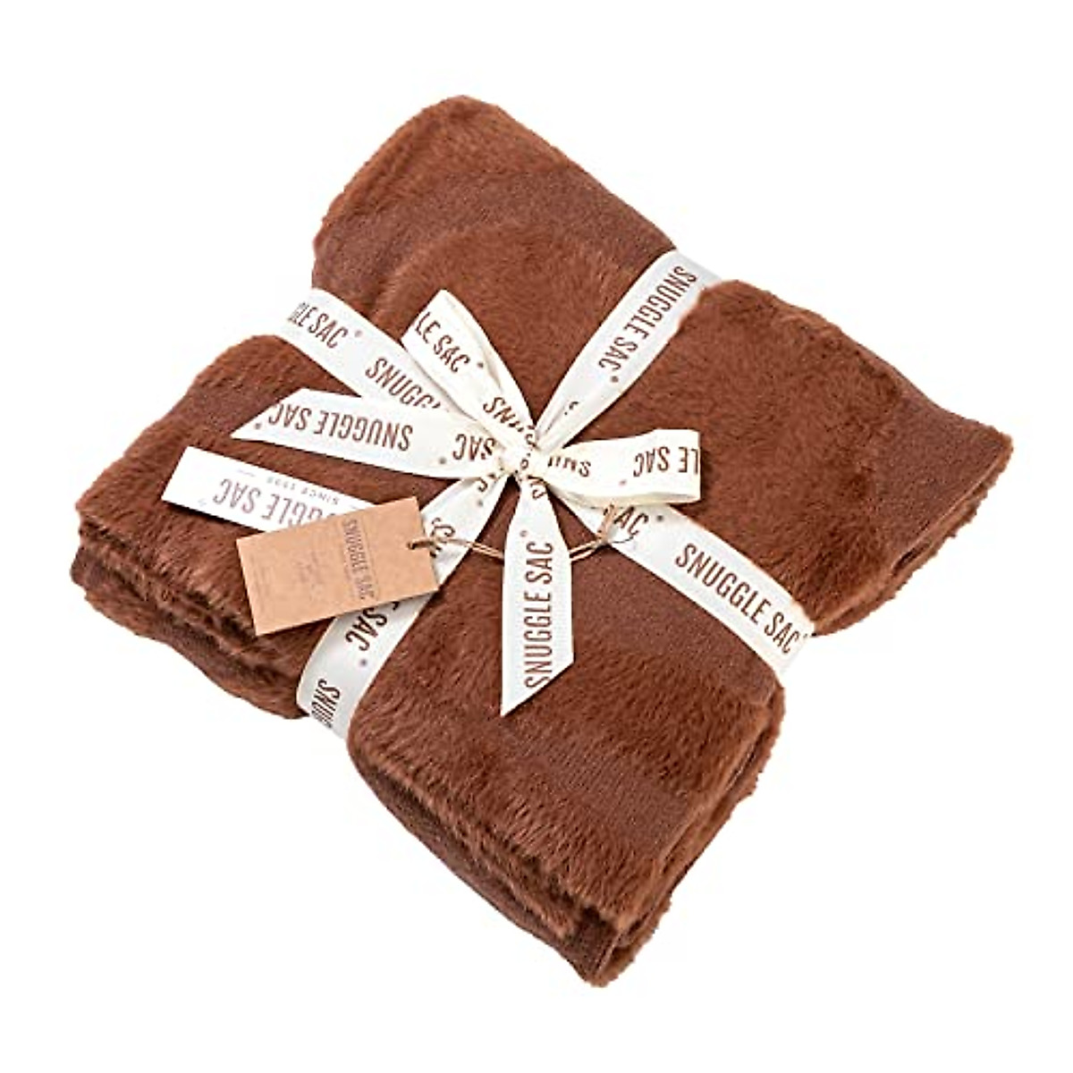 Snuggle Sac Brown Throw Blanket for Couch 50x60 inches, Ultra Soft Terracotta Throw Blanket for Sofa, Bed for Womens Mens