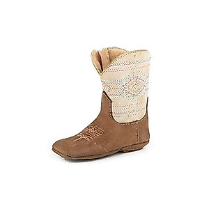ROPER Infant-Girls' Southwestern Western Boot Broad Square Toe Brown 2 D(M) US