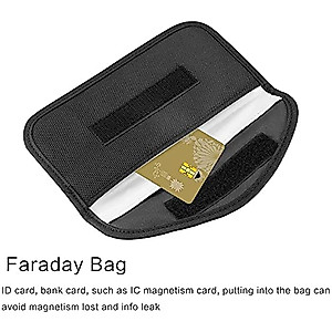 ONEVER 2 Pack Faraday Bags for Car Keys and Cell Phone, Signal Blocking Key Pouch Wallet, Anti-Tracking Anti Theft Car Protection, Signal Jammer WiFi/GSM/LTE/NFC/RFID, GPS Blocker