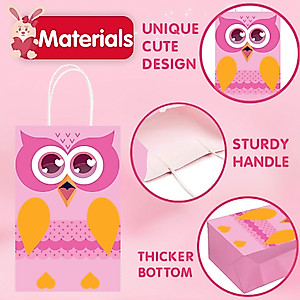 Funnlot Valentine Day Gift Bags For Kids 12PCS Cute Valentine Candy Bags Valentine Treat Bags Animals Valentine Paper Bags With Handles For Chocolate Snacks Valentine Party Favor Bags