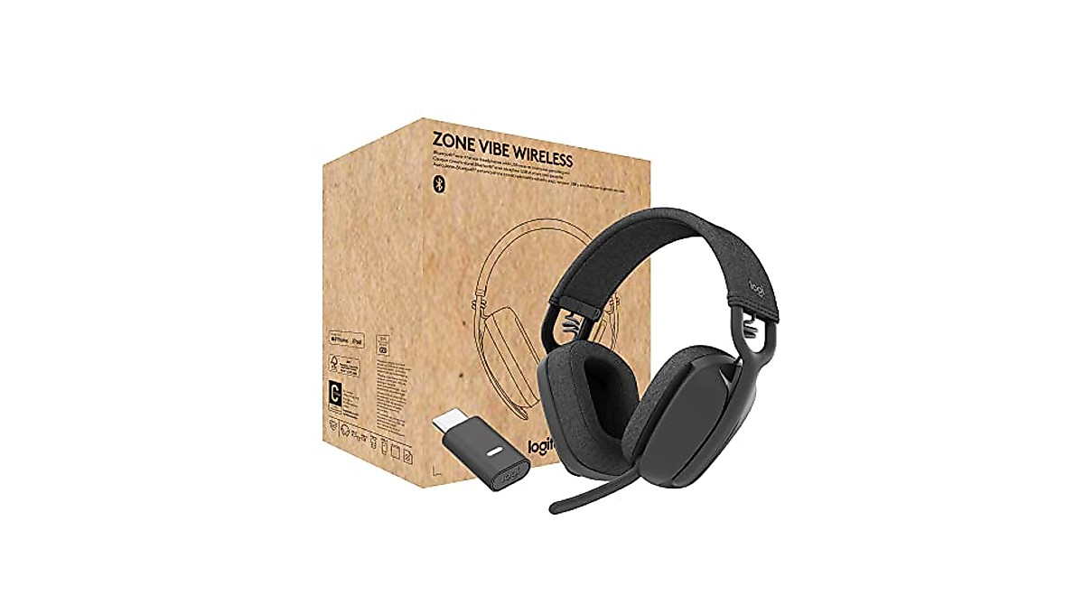 Logitech Zone Vibe Wireless Bluetooth Headphones with Noise-Canceling ...