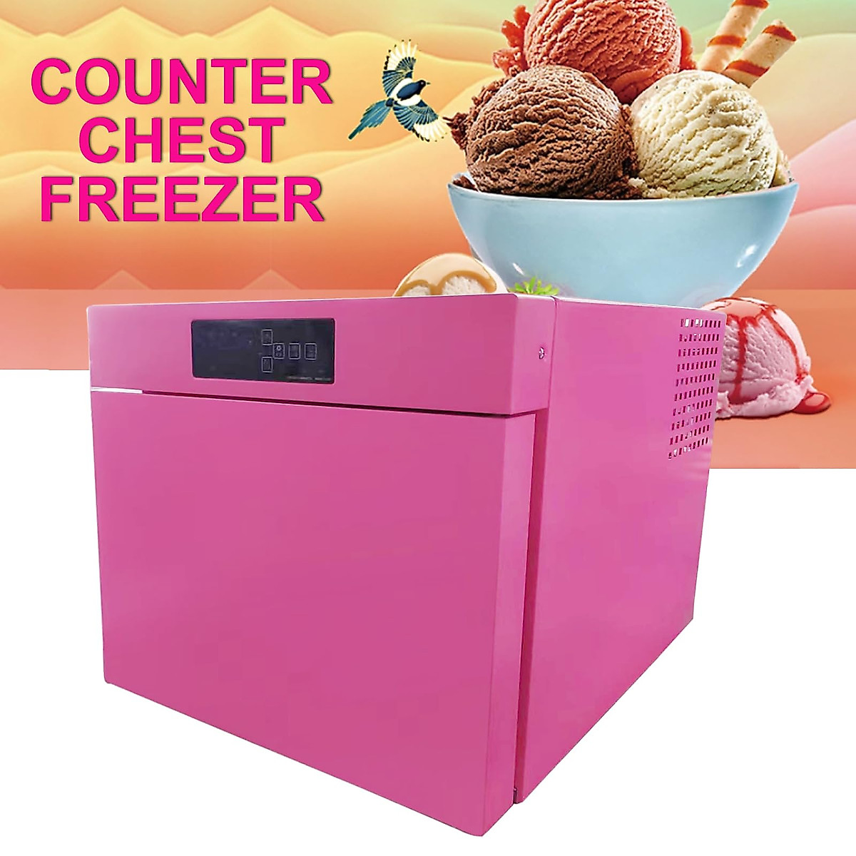 Vaseni Commercial Blast Chiller Freezer, Small Blast Freezer, 8.45 Gal, Blast Chiller Shock Freezer, 30mins Fast Cooling, Gelato Ice Cream Chest Freezer, for Dumpling, Fish, Chicken Restaurant, Hotel