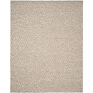 SAFAVIEH Natura Collection Area Rug - 9' x 12', Beige, Handmade Wool, Ideal for High Traffic Areas in Living Room, Bedroom (NAT623B)