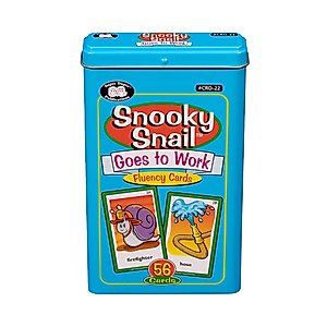 Super Duper Publications | Snooky Snail™ Goes to Work Fluency Card Deck | Speech Therapy | Educational Learning Materials for Children