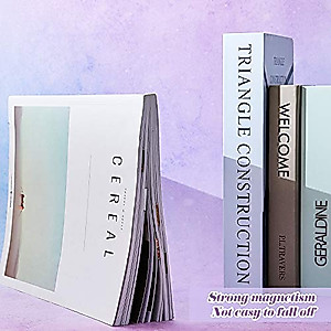 12 Pieces Magnetic Bookmarks Cats Magnet Page Markers Assorted Book Markers Set for Students Reading