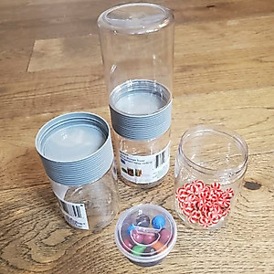 SHILO Lunch Storage Tower Gray, Travel Food Container for Candies Chips Snacks – Set of 2 with Bonus Shilo GDH