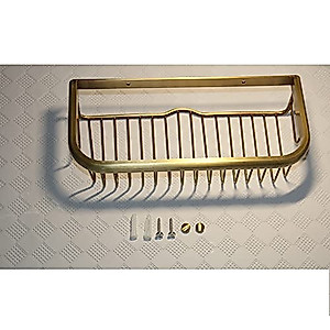 Nokozan Brass Bathroom Square Shower Caddy Bathroom Shower Storage Rack Shelf Organiser Basket Wall Mount, Bronze