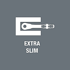 Wera 05004018001 8100 SA 8 Zyklop Metal Ratchet Set with Switch Lever, 1/4" Drive, Metric, 28 Pieces