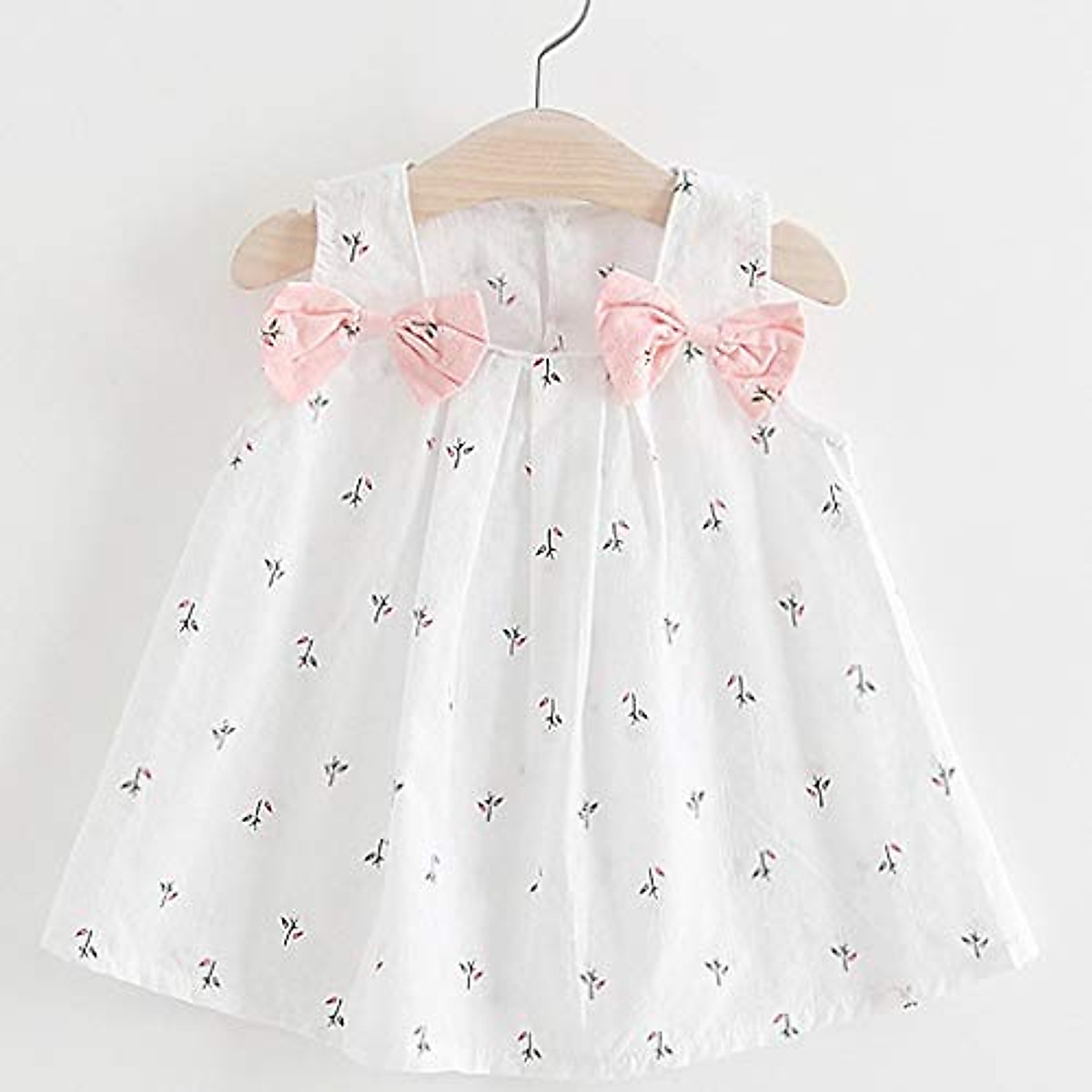 Girls Dresses Age 7 Suspender Party Dress Toddler Girls Solid Print Girls Dress&Skirt Girls Dresses (White, 6-12 Months)