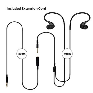 Avantree Secure Fit Underwater Waterproof Earbuds for Swimming, Wired Sports Headphones for Gym Running Diving Surfing, IPX7, Short Cord with Over The Ear Hook and 6 Pair Soft Earphones Tips - TR509