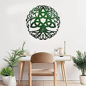 WODORO St. Patrick's Day Shamrock Lucky Four Leaves Clover Metal Sign With Led Lights, Leprechaun Luck Signs, Multiple Sizes (01) (01)