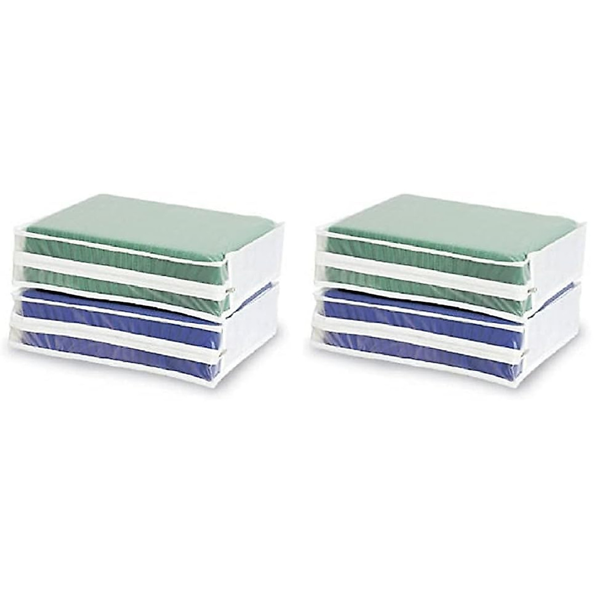 Whitmor Set of 2 Sweater Bag, White, 2 Count (Pack of 2)