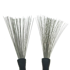 KAISH 1 Pair Retractable Metal Steel Wire Strands Drum Brushes