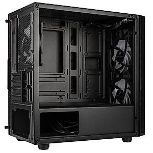 BitFenix Nova Mesh mATX (Micro ATX, Mini ITX) High Airflow PC Gaming Case ARGB Edition Black, 3 x ARGB Fans Pre-Installed, 240mm AIO Support at Top, GPU Length Support Up to 345mm (Micro ATX Black)