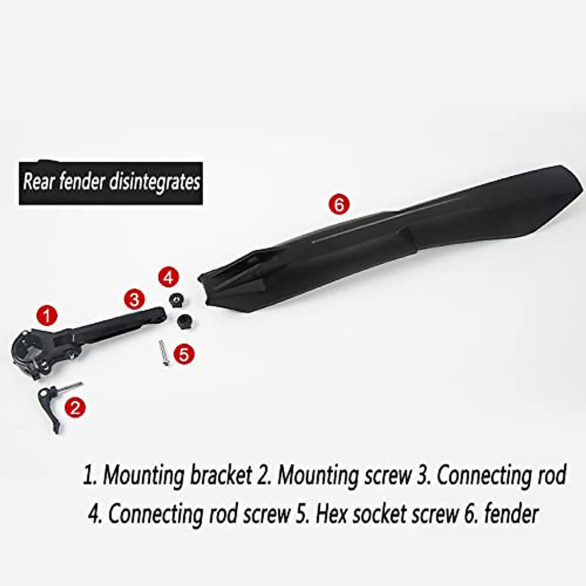 Rayblow Bike Mudguard Bicycle Fender Universal Full Cover Thicken Widen Bicycle Fender Set E-Bike Fender Mountain Bike Adjustable Quick Release MTB Mountain Road Bike Riding Cycling