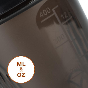 Shaker Bottle A Small Pure Pacific Blue 12Oz/400ml w. Measurement Marks & Stainless Whisk Blender Mixer Ball,BPA Free,Made of PP5,-4~248 °F,Perfect for Nutrition/Protein/Keto/Juice Powder Shaking
