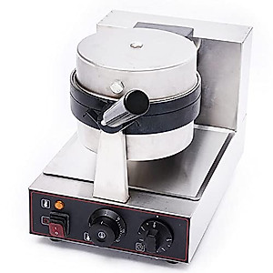 Electric Burger Waffle Maker Hamburger Press Household Machine Non Stick Stainless Steel Ice Cream Waffle Baker Machine Single Head 110V Home Use,Restaurant,Snack