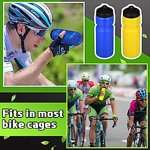 Sunnyray 20 Pcs Sports Water Bottle 23 oz Reusable Squeeze Water Bottles Blank Plastic Water Bottles with Leakproof Pull Top Cap for Kids Adults Sports Fitness Bike DIY, Dishwasher Safe, 5 Colors