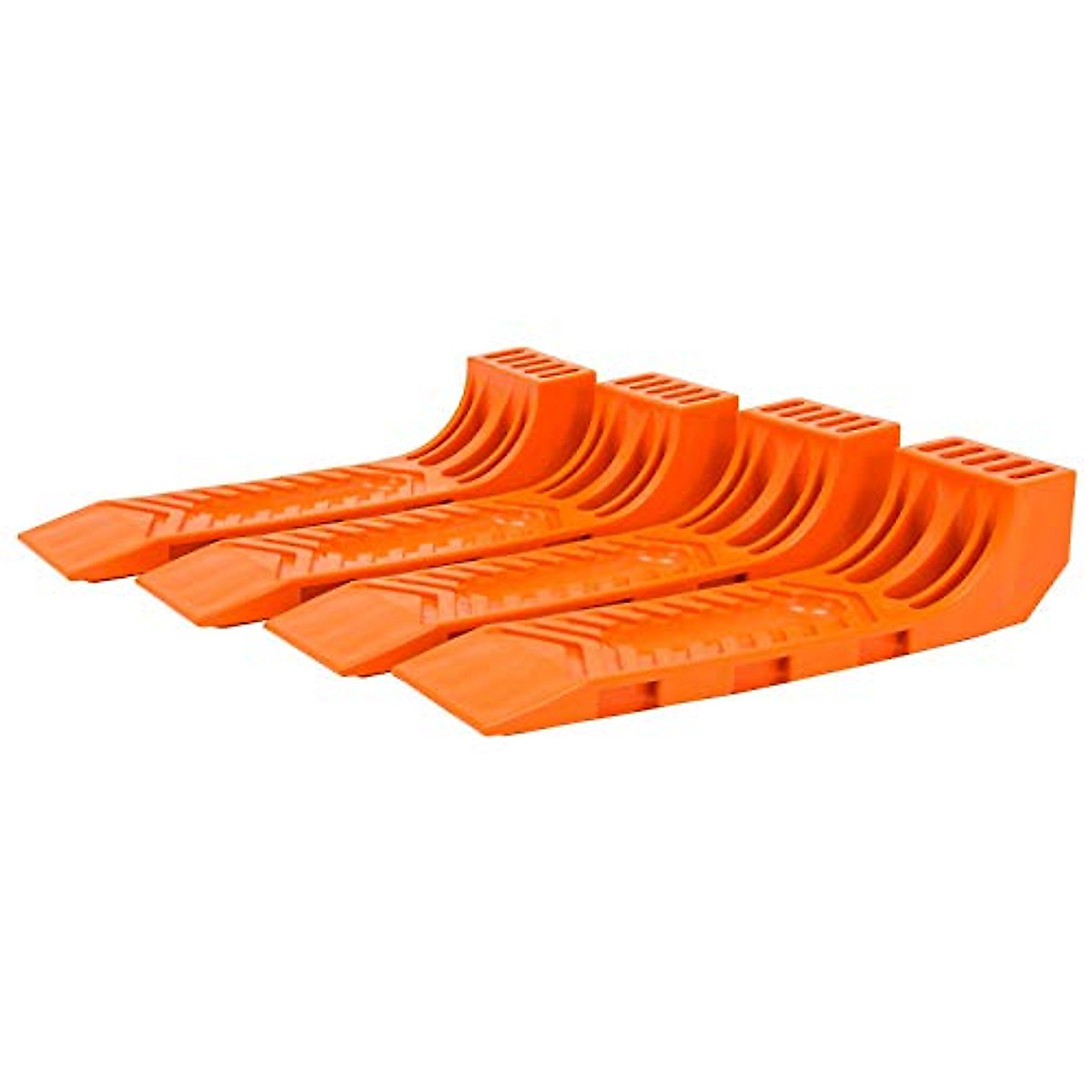 Mytee Products Interlocking Tire Skates for Tow Truck Wrecker Rollback Carrier Safety Orange (4pc Set)