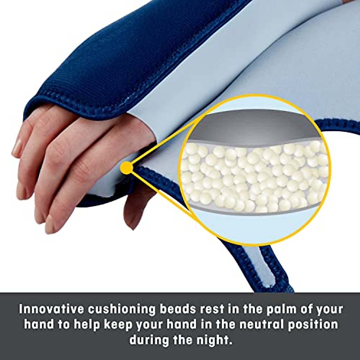 FUTURO Night Wrist Support, Helps Provide Nighttime Relief of Carpel Tunnel Symptoms, Breathable, One Size