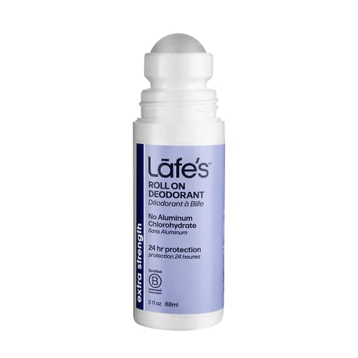 Lafe's Natural Deodorant | 3oz Roll-On Aluminum Free Natural Deodorant for Men & Women | Paraben Free & Baking Soda Free with 24-Hour Protection | Extra Strength