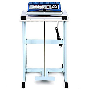 Goplus 110V 12" Foot Pedal Impulse Sealer with Cutter, Heat Seal Closer Plastic Bag Sealing Machine, Cutting Machine, Ideal for Industrial and Commercial Use