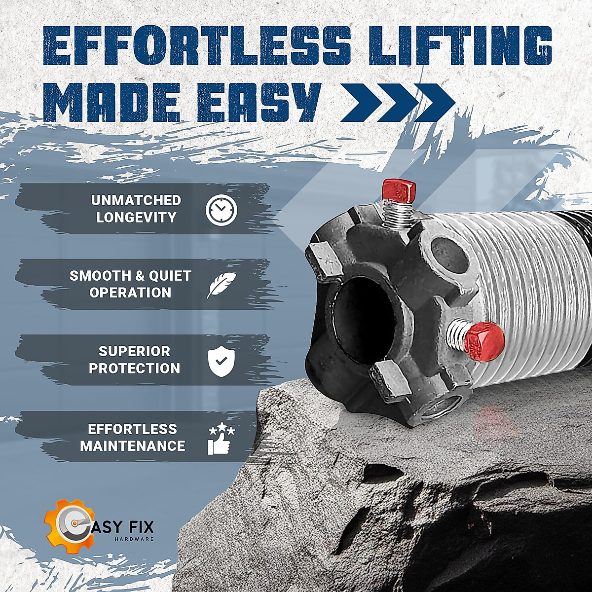 Garage Door Torsion Springs 218x1.75x33 | for Left and Right Side of Garage Doors | Fix and Repair 7 or 8 Feet Garage Door | Precision E-Coating 5-Year Warranty Min. 30,000 Cycles (Pair)