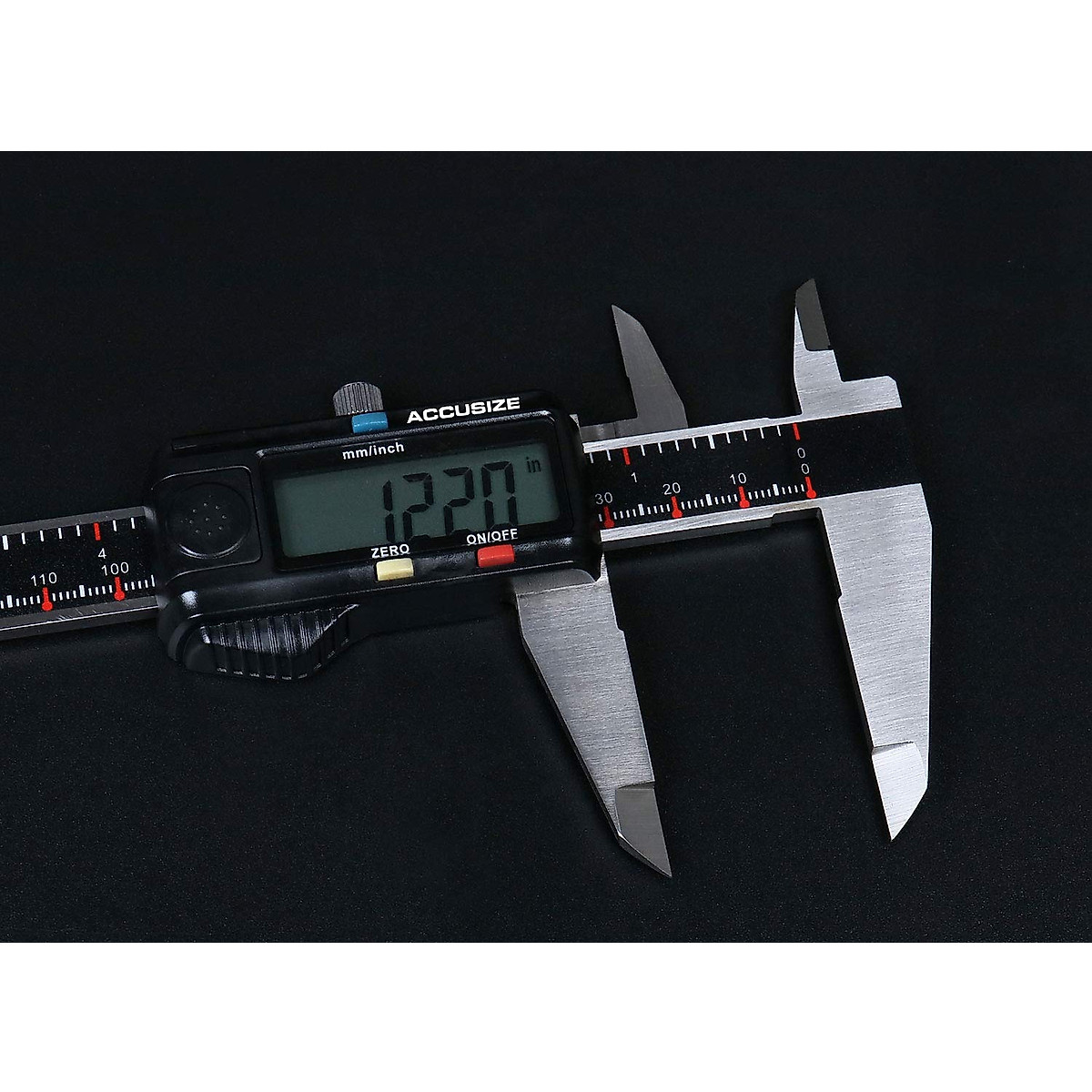 Accusize Industrial Tools 0-8'' / 0-200 mm Elctronic Digital Caliper with Extra Large Screen, Left-Hand, 0.0005''/0.01 mm Resolution, Ab11-L108