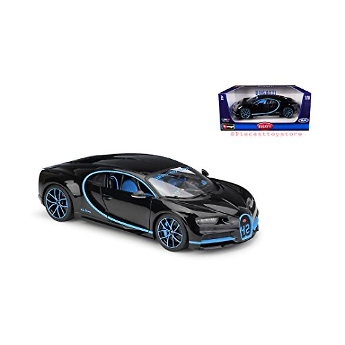 Bburago 1:18 Bugatti Chiron 42 Edition Die Cast Vehicle, (18-11040BK42)
