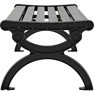 Global Industrial 6' Aluminum Park Bench, Black