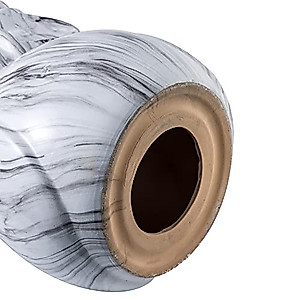 Knocbel Elephant/Owl-Shaped Ceramic Decorative Garden Stools, Indoor/Outdoor Side Table Plant Stand, 240lbs Weight Capacity (Marble Owl)