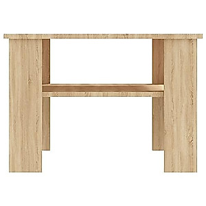 BUKSCYJS Coffee Table,Storage Coffee Table, Adjustable Coffee Table Suitable for Living Room, Office, Balcony, Family Living Room Sonoma Oak 23.6"X23.6"X16.5" Engineered Wood