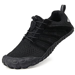 Oranginer Women's Flexible Barefoot Hiking Shoes Minimalist Cross Training Shoes for Women Gym Wide Toe Box Five Finger Workout Shoes for Ladies Barefoot Footwear Black Size 8