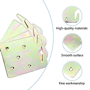 TEHAUX 4pcs Bed Accessories Wood Bed Rail Bracket Bed Rail Hooks Plates Beds Frame