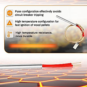 Auger Motor,Grill Induction Fan Kit, Fire Burn Pot and Hot Rod Ignitor,Traeger Parts Replacement Traeger Grill Parts for Pit Boss Grill Parts and Auger Motor for Traeger Grill,Traeger Fan Ignitor Kit