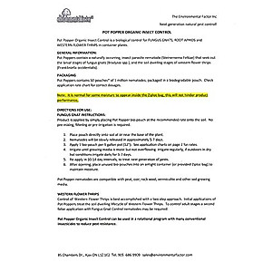 Nema Globe Nematodes Organic Insect Control Pot Popper, Controls Fungus Gnats, 8 Infusion Bio-Pouches per Popper (8 Million Nematodes) – No Refrigeration Required