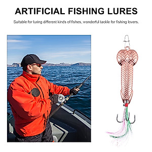 NUOBESTY Fishing Tackle 1 Pc Simulation Metal Fishing Bait Lifelike Lures Fishing Bait with Hooks Artificial Water Lures Fishing Tool Bait Treble Hook Swimbaits Hook Freshwater Zinc Alloy