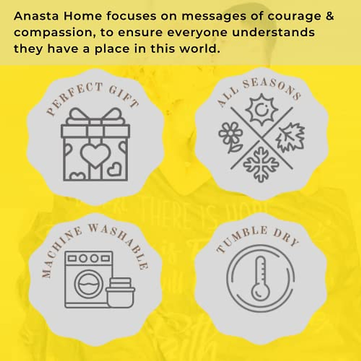 Gifts for Women & Men, Positive Energy Gifts for Mom, Sister, Friend, Perfect Religious Gifts for Mom, Birthday Gifts - Faith, Hope & Love Sherpa Throw Blanket Gifts