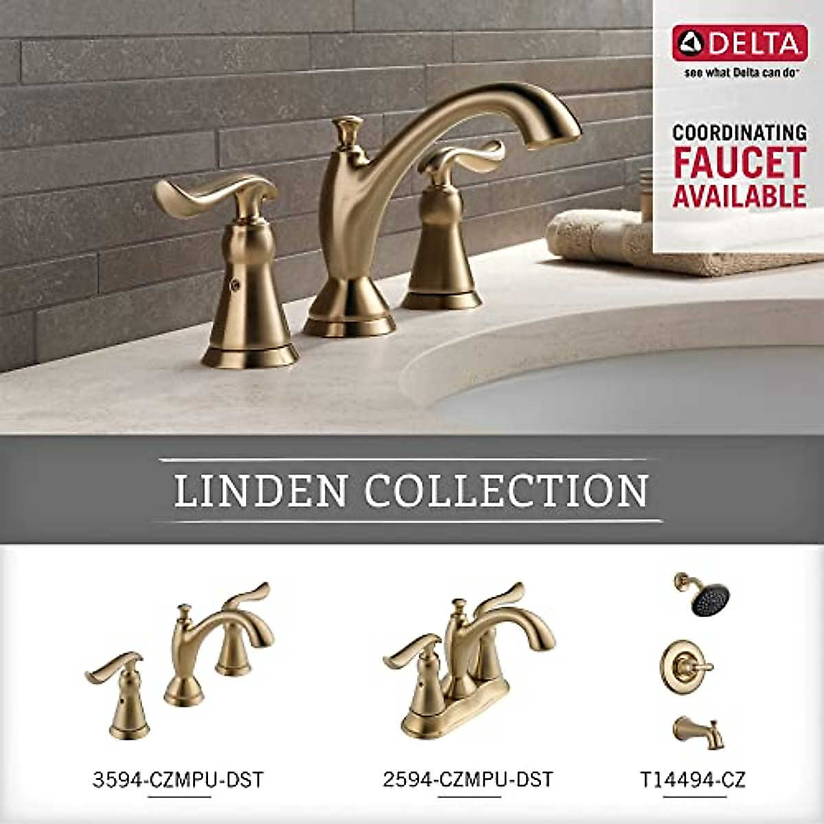 Delta Faucet 79435-CZ Linden Wall Mounted Double Robe/Towel Hook in Champagne Bronze