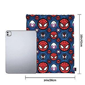 OUOUO Cool Superheros Drawstring Backpack Gym Bag Waterproof Training Gymsack Sport Strap Pack for Girls Boys Teens, Blue