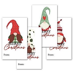 Christmas Gift Wrap Tags Self Adhesive Stickers, Merry Christmas, Xmas Gifts Wrapping Decorations and Supplies for Kids, Friends, Gift Tags Stickers for Christmas Presents, 40 Gift Stickers - FS201
