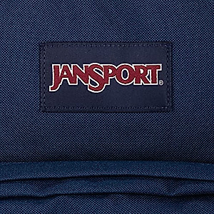 JanSport Right Pack Backpack - Travel, Work, or Laptop Bookbag with Leather Bottom, Navy