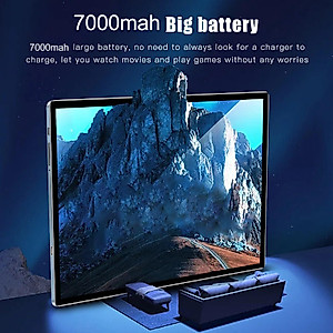 MAVIS LAVEN 10.1 Inch FHD Tablet Black 8MP 16MP 8 Core CPU 100-240V 5G WiFi 8GB 256GB Office Tablet 12 (US Plug)