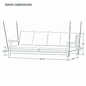 Cambridge Casual Como Solid Wood Outdoor Swing Daybed